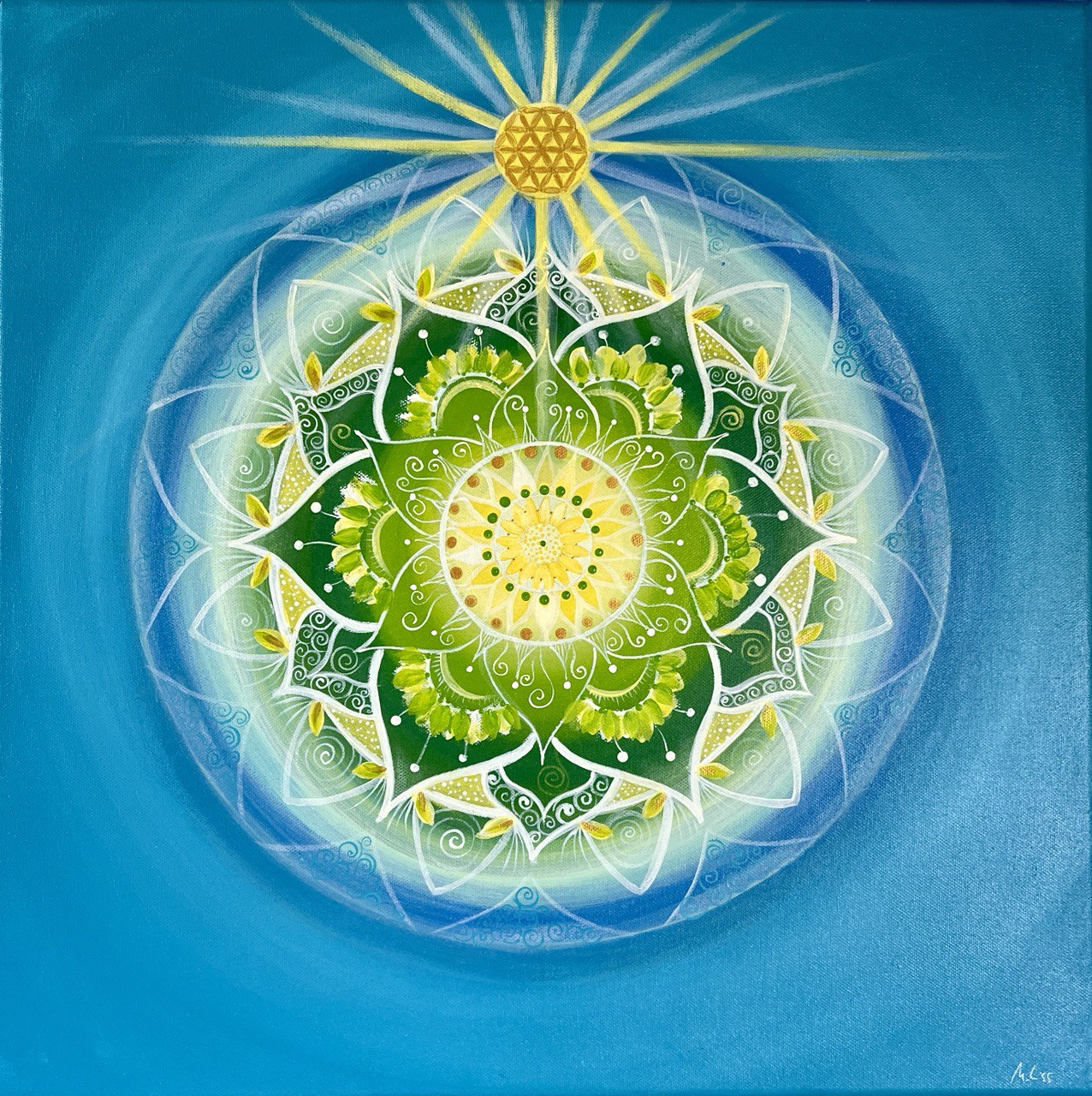 Mandala Bild "Seelenstern" ⎥ hochschwingendes Mandala